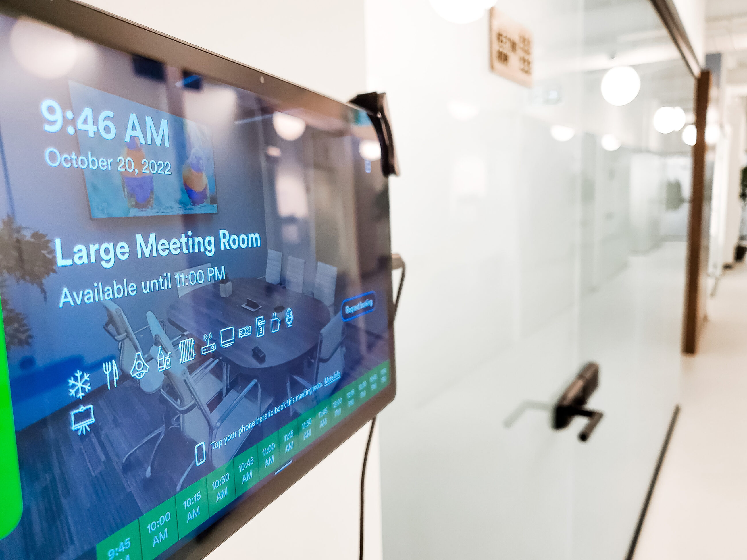 Booking Resources on Display Tablets – West Quay Offices